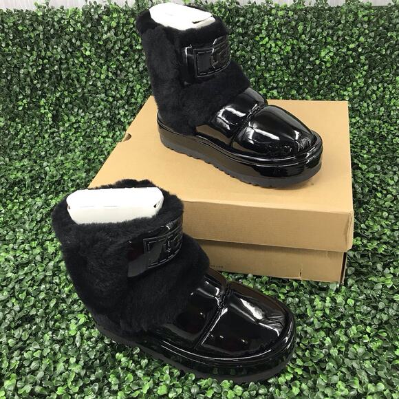 UGG | Shoes | Ugg Classic Chillapeak Shine Black Spill Seams Platform ...